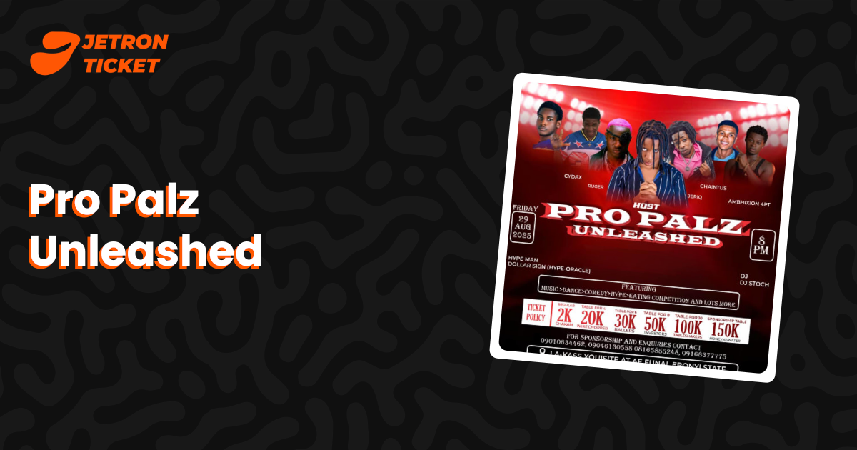 Pro Palz Unleashed | Jetron Ticket